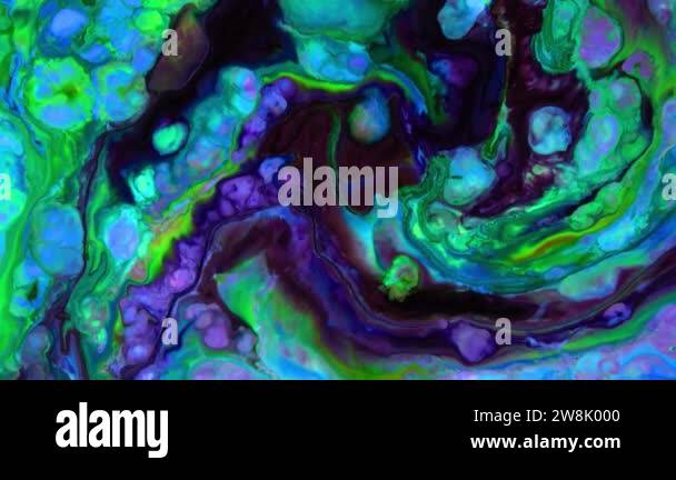Colorful Abstract psychedelic liquid fluid light show, ink paint ...