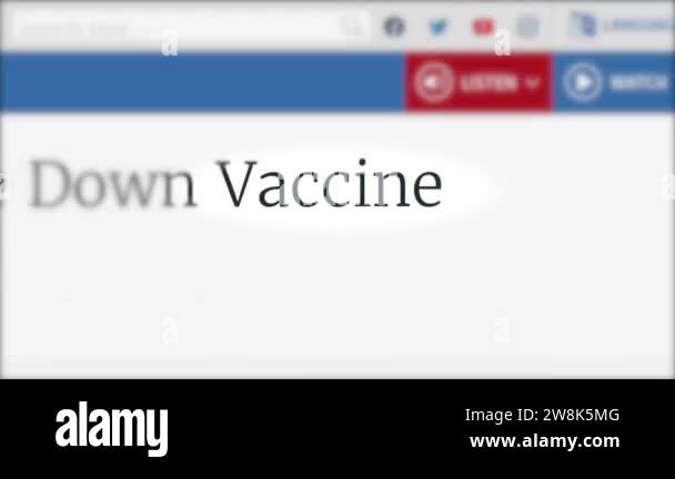 Vaccine animated headline of news outlets around world, coronavirus ...