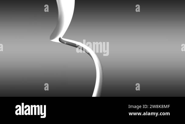 looped. Abstract white background with dynamic grey 3d lines. 3D ...