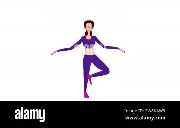 Tree pose animation Stock Videos & Footage - HD and 4K Video Clips - Alamy