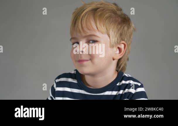 Happy Child Face Emotions Facial Expressions. Portrait Cute Little Boy ...
