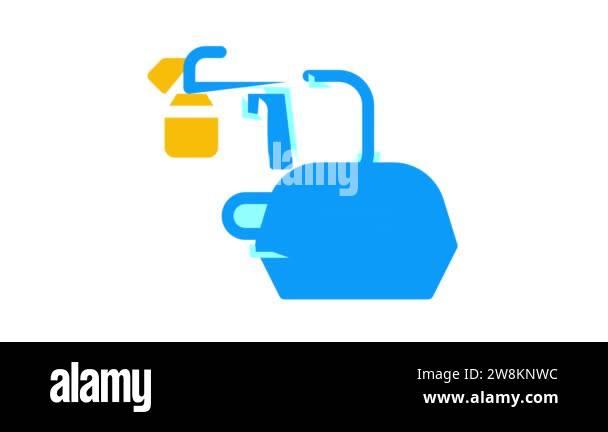 spray gun tool color icon animation Stock Video Footage - Alamy