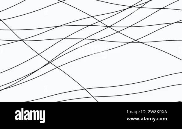 4K Pencil Lines Brush Overlay Black And White Background Loop Animation ...