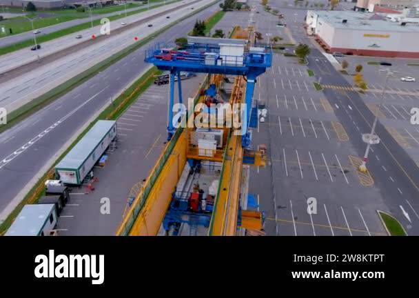 Montreal, Canada - OCTOBER 11, 2021: Construction site of the new ...