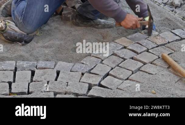 Paving stone installation Stock Videos & Footage - HD and 4K Video ...