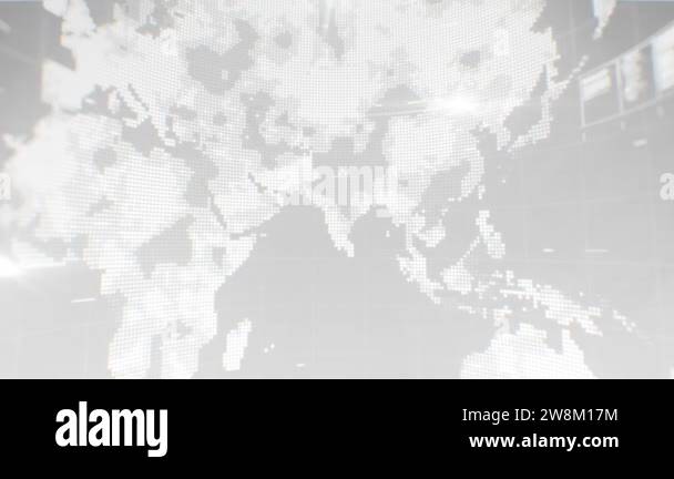 Digital world map background loop for title , opener , sci fi , news ...