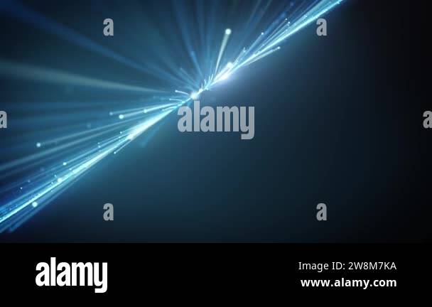 Abstract Light Fiber Strings Flowing Background Loop 4k Animation Of