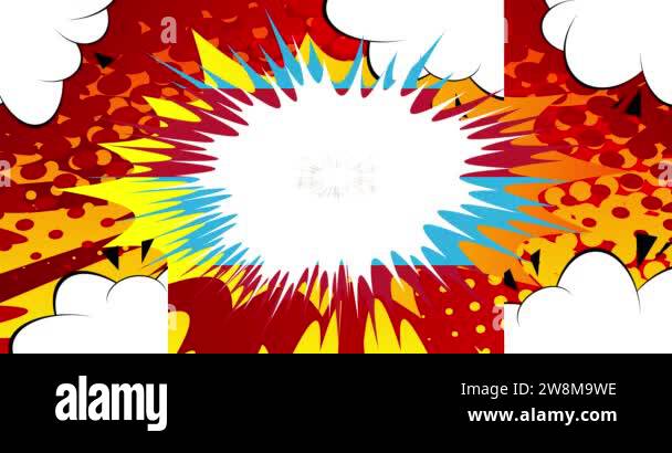 Abstract Comic Book Background. Motion poster. 4k animated Cartoon fast ...
