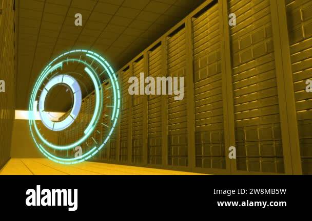 Animation processing circle server room Stock Videos & Footage - HD and ...