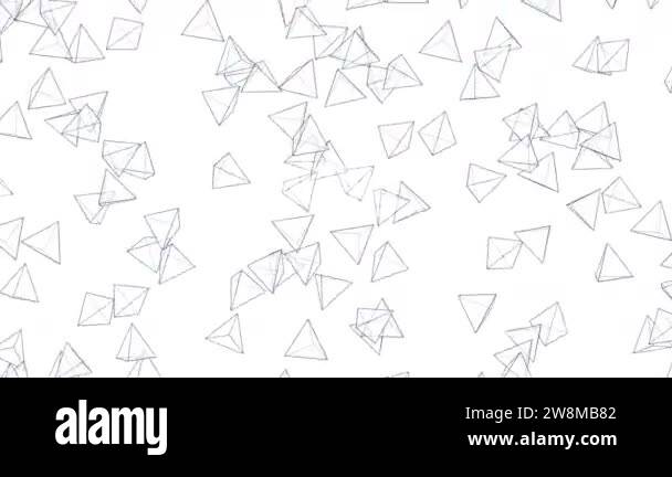 Many pyramid shapes floating in air on white background. Business ...