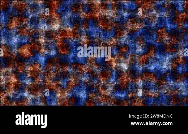 Animated mosaic background. The pattern of movement of geometric shapes ...