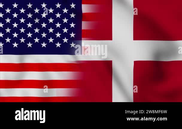 The United States of America and Denmark flag. The USA and Denmark ...