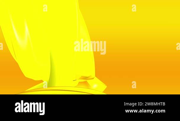 Abstract yellow background with dynamic orange 3d lines. looped footage ...