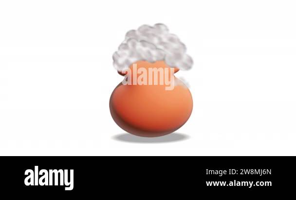 Pongal overflows in a Pongal pot on a white background in the animated ...