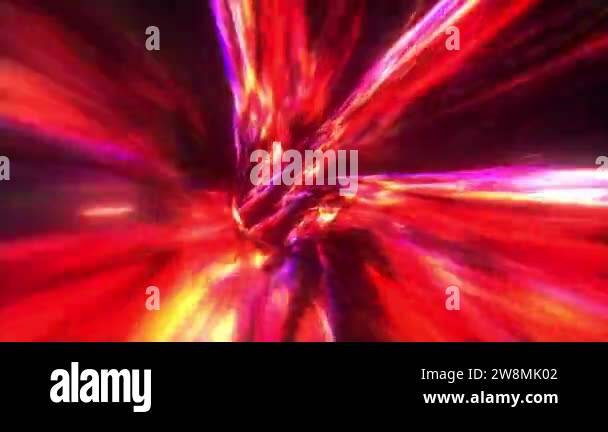 Abstract fire hyper space warp Flight in futuristic sci-fi virtual ...