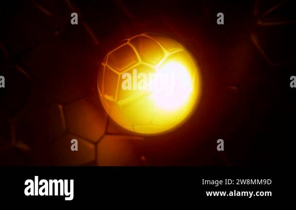 Glowing rotating ball on dark background with moving pattern. Motion ...
