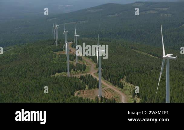 Cascade Mountains, California - circa 2019: Aerial view of Wind ...