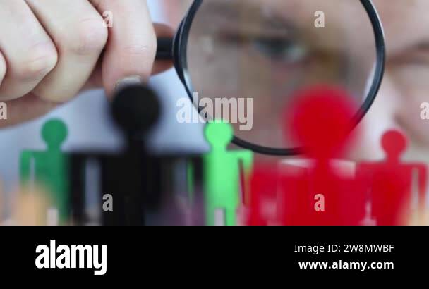 Magnifying glass looking figures Stock Videos & Footage - HD and 4K ...