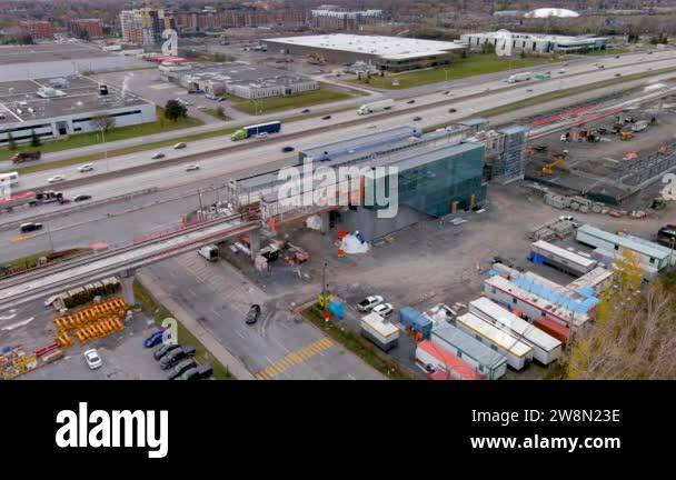 Montreal, Canada - NOVEMBER 17, 2021: Construction site of the Fairview ...