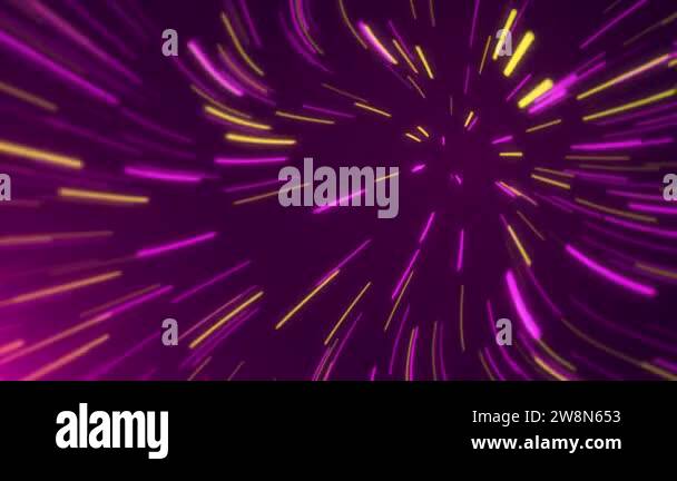 4k abstract cosmic background. Colorful neon glowing rays, lines in ...