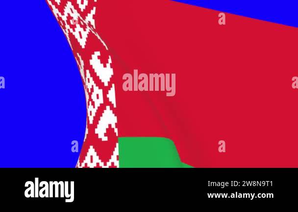 Belarus waving flag transition 4k and 1080 HD seamless loop animation ...