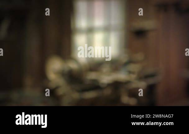 Racking-focus footage of a strange, old-looking machine Stock Video ...