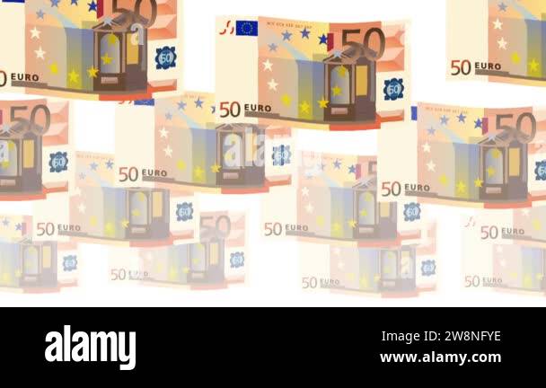 50 euro coin moving in the wind, background video Stock Video Footage ...