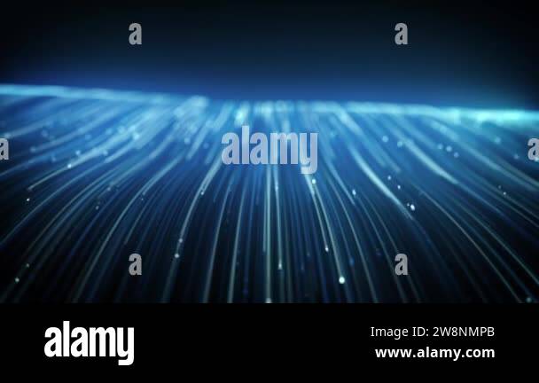 Abstract Light Fiber Strings Flowing Background Loop/ 4k animation of ...