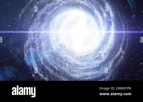 Rotating Spiral Galaxy on Space Background 4K 3D abstract animation ...