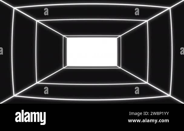 4K Black And White Rectangular Square Infinity Zoom Loop Animation ...