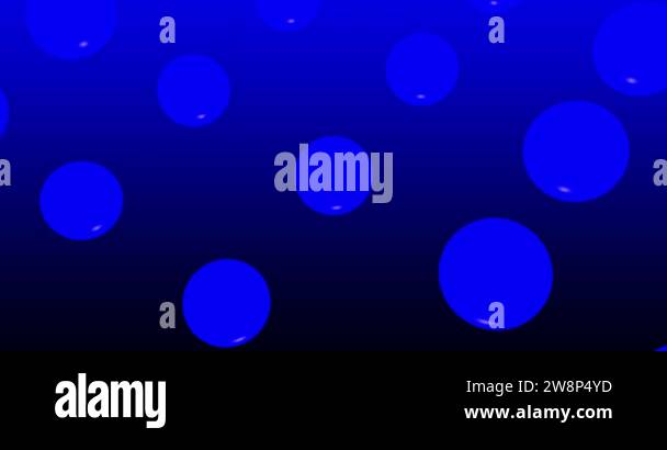 looped footage. Abstract blue background with dynamic blue circles, 3d ...