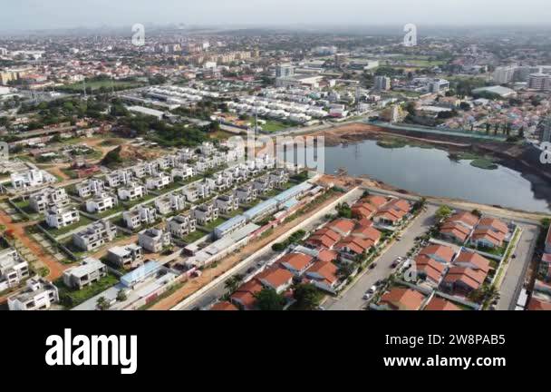 Talatona Luanda Angola - 12 20 2021: Aerial drone footage of Talatona ...