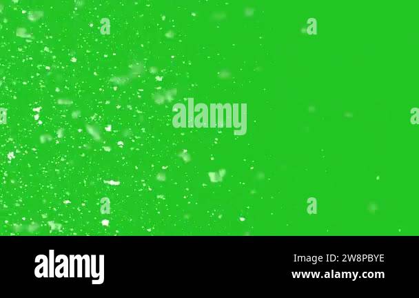 Snowflakes on Chroma Key background. Snow falling down slowly 4K ...