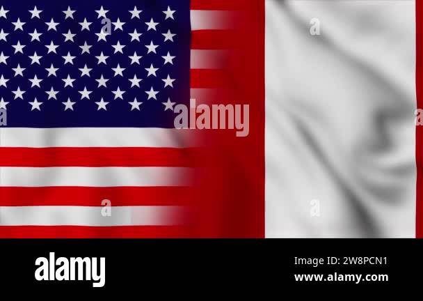 The United States of America and Peru flag. The USA and Peru Mixed ...