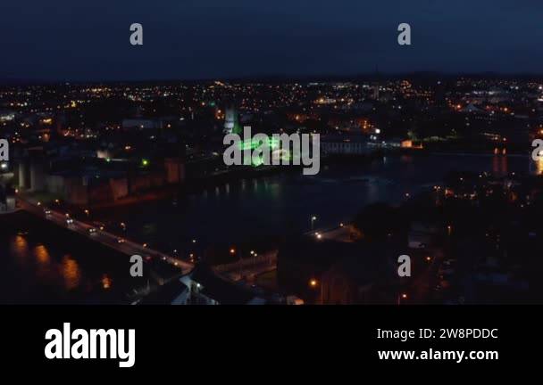 Limerick city river shannon at night Stock Videos & Footage - HD and 4K ...