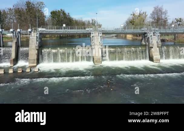 Weir river hydroelectric power station water Morava high cascading ...