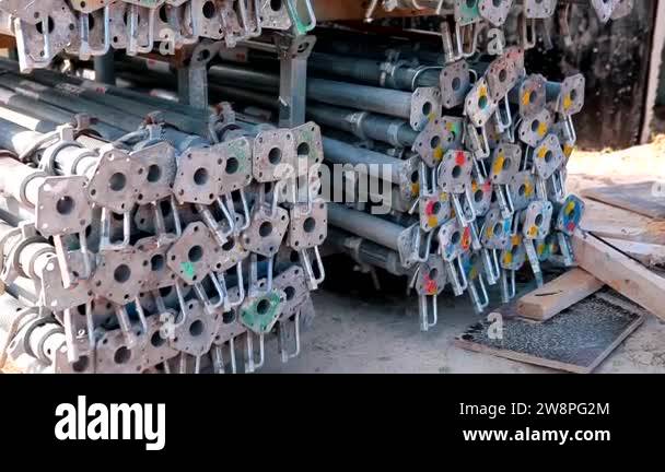 Formwork for creating reinforced concrete slabs. Construction equipment. Construction formwork ...