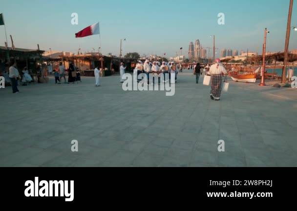 Qatar traditional folklore dance (Ardah dance) in Katara eleventh ...