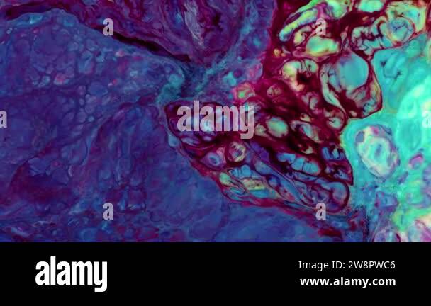 Colorful Abstract psychedelic liquid fluid light show, ink paint ...