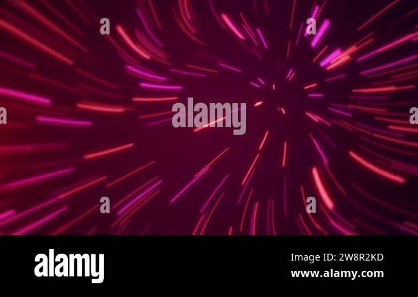 4k abstract cosmic background. Colorful neon glowing rays, lines in ...