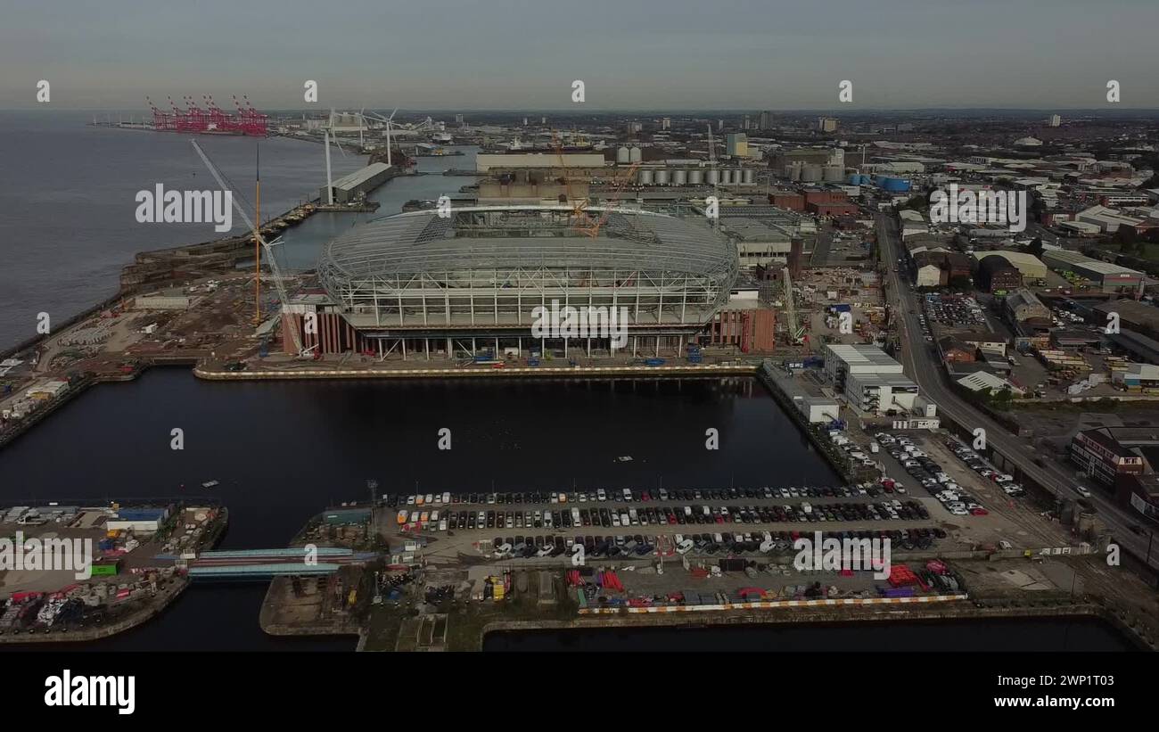 Everton new stadium drone aerial Stock Videos & Footage - HD and 4K ...
