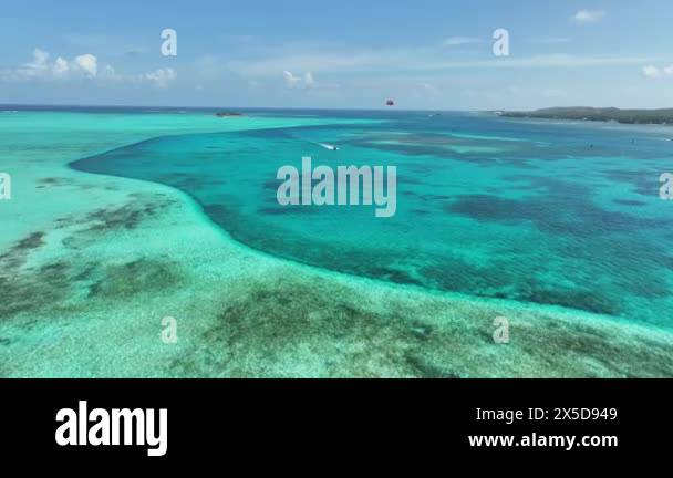 Blue Bay Water At San Andres In Caribbean Island Colombia. Colombian ...