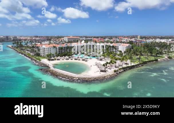 Aruba Skyline At Oranjestad In Caribbean Netherlands Aruba. Caribbean ...