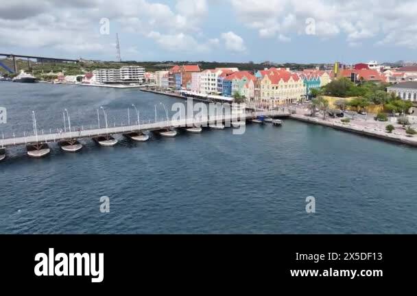 Downtown Punda At Otrobanda In Willemstad Curacao. Caribbean Island ...