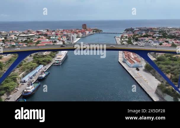 Curacao Bridge At Punda In Willemstad Curacao. Caribbean Island ...