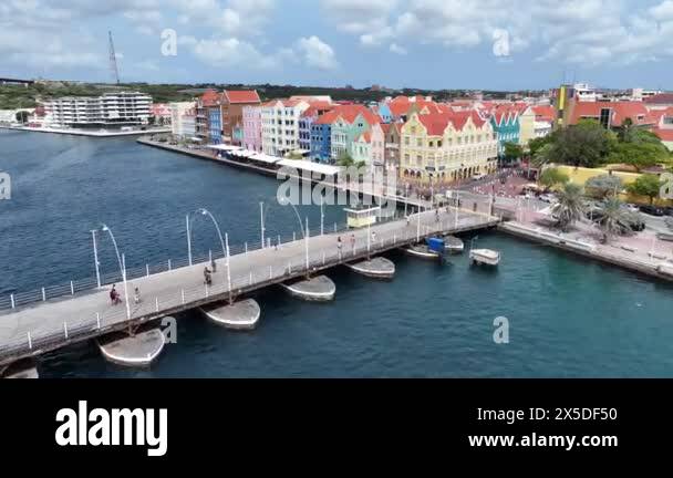 Downtown Punda At Otrobanda In Willemstad Curacao. Caribbean Island ...