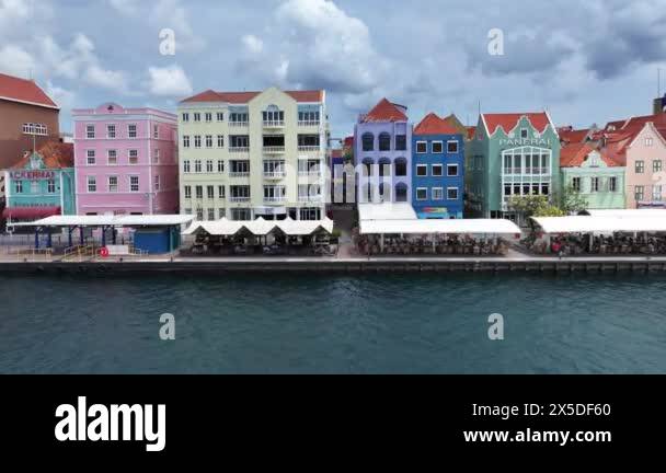 Colored Buildings At Punda In Willemstad Curacao. Caribbean Island ...
