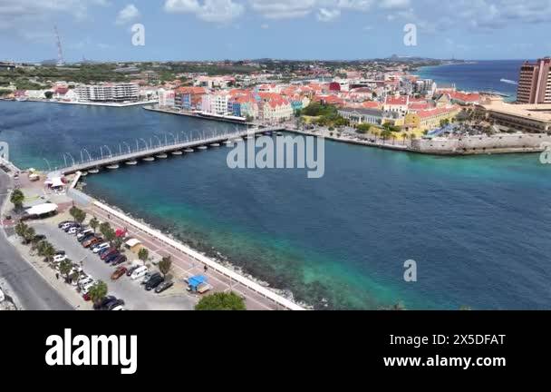 Curacao Skyline At Punda In Willemstad Curacao. Caribbean Island ...