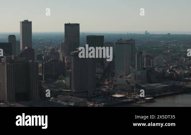 Element of downtown city skyline New Orleans, Louisiana. Aerial shot ...