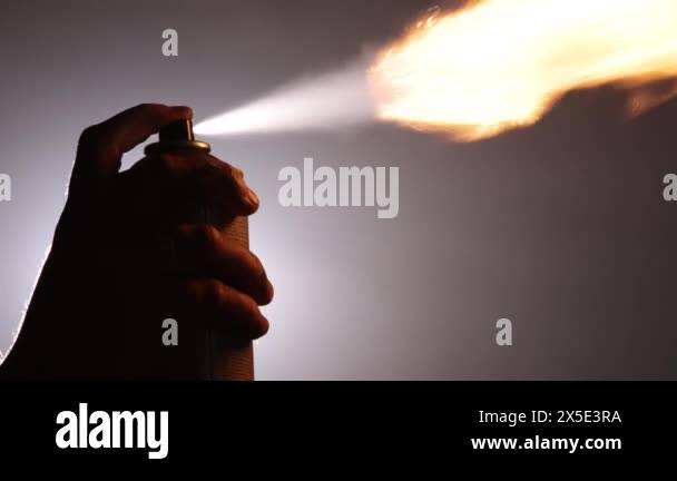 Fire safety, Protective mask, Art hazards. Persons silhouette against ...